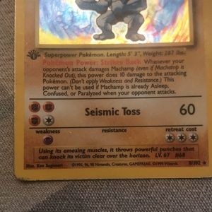 Toys | Rare Pokmon Machamp Holographic Card | Poshmark